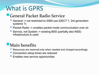 Gprs architecture ppt | PPTX