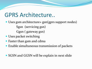 Gprs architecture ppt | PPTX