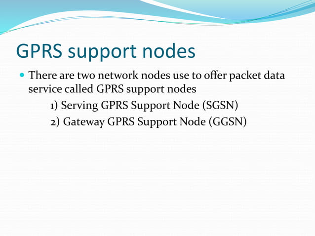 Gprs architecture ppt | PPTX
