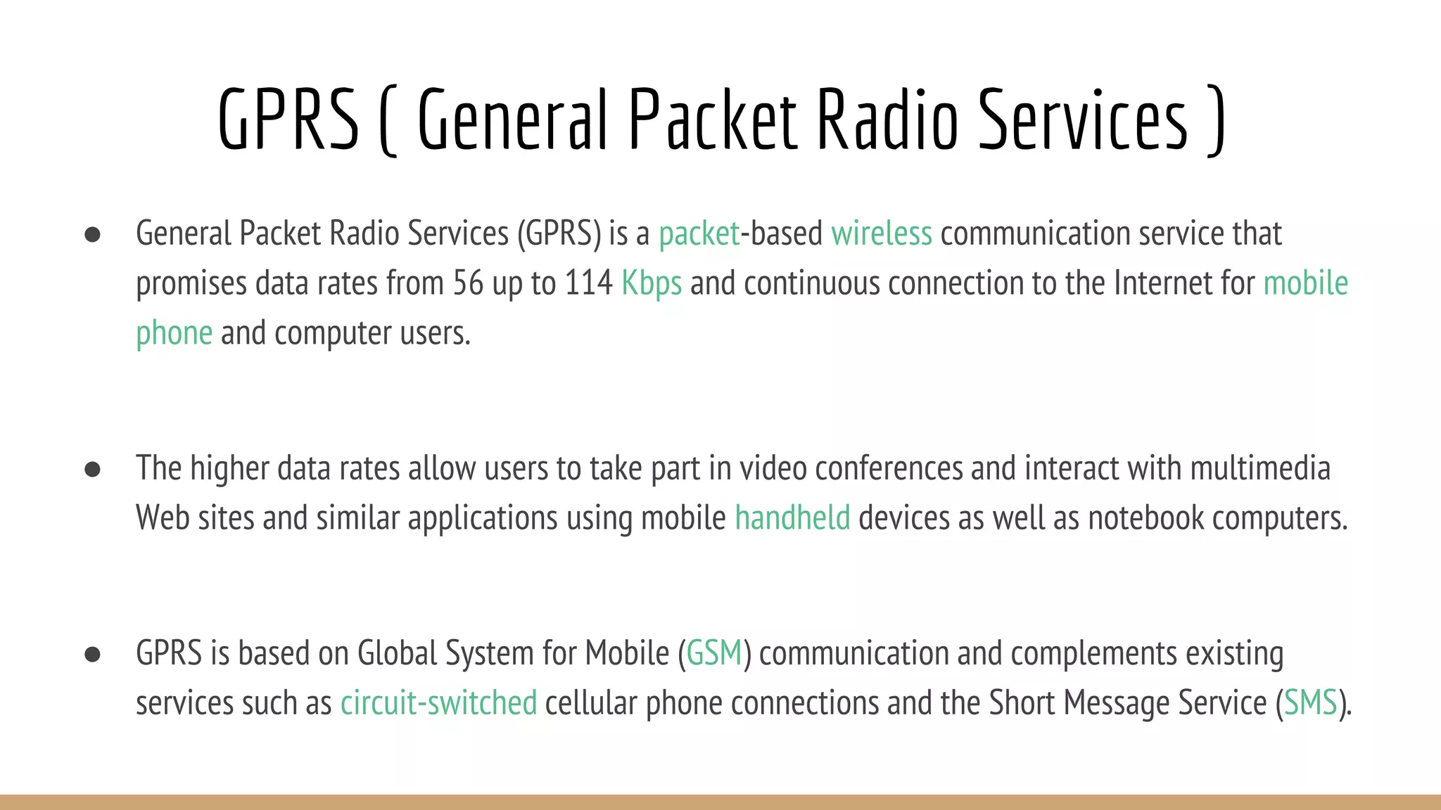 Gprs architecture | PPTX