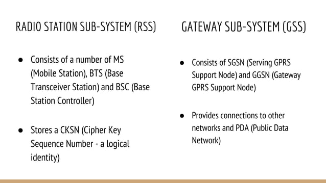 Gprs architecture | PPTX | Operating Systems | Computer Software and Applications
