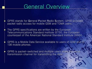 GPRS Introduction | PPTX