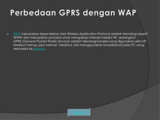 Gprs ( general packet radio service ) | PPTX