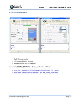 GSM GPRS SIM900A Modem | PDF