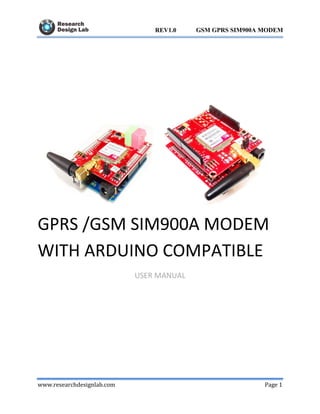 GSM GPRS sim900 a modem with aurdino compatible | PDF