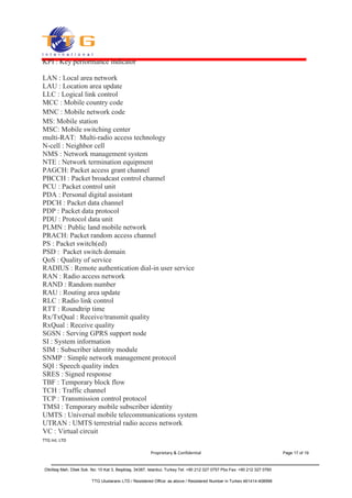 Gprs Kpis Based On Network Performance Pdf