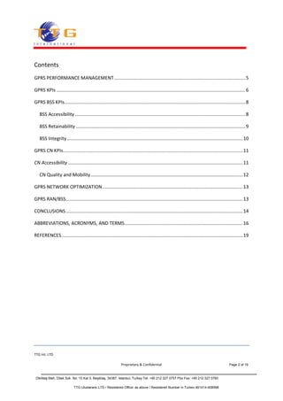 GPRS KPIs based on network performance | PDF