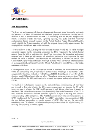 Gprs Kpis Based On Network Performance Pdf