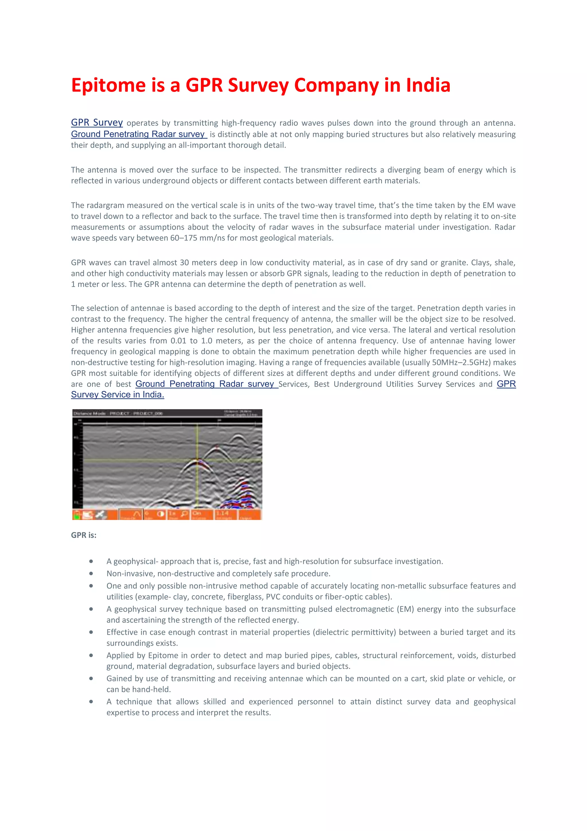 GPR Survey | PDF