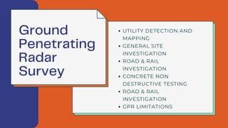 Underground Scanning & Mapping | Land Survey | epitomegs | PPT