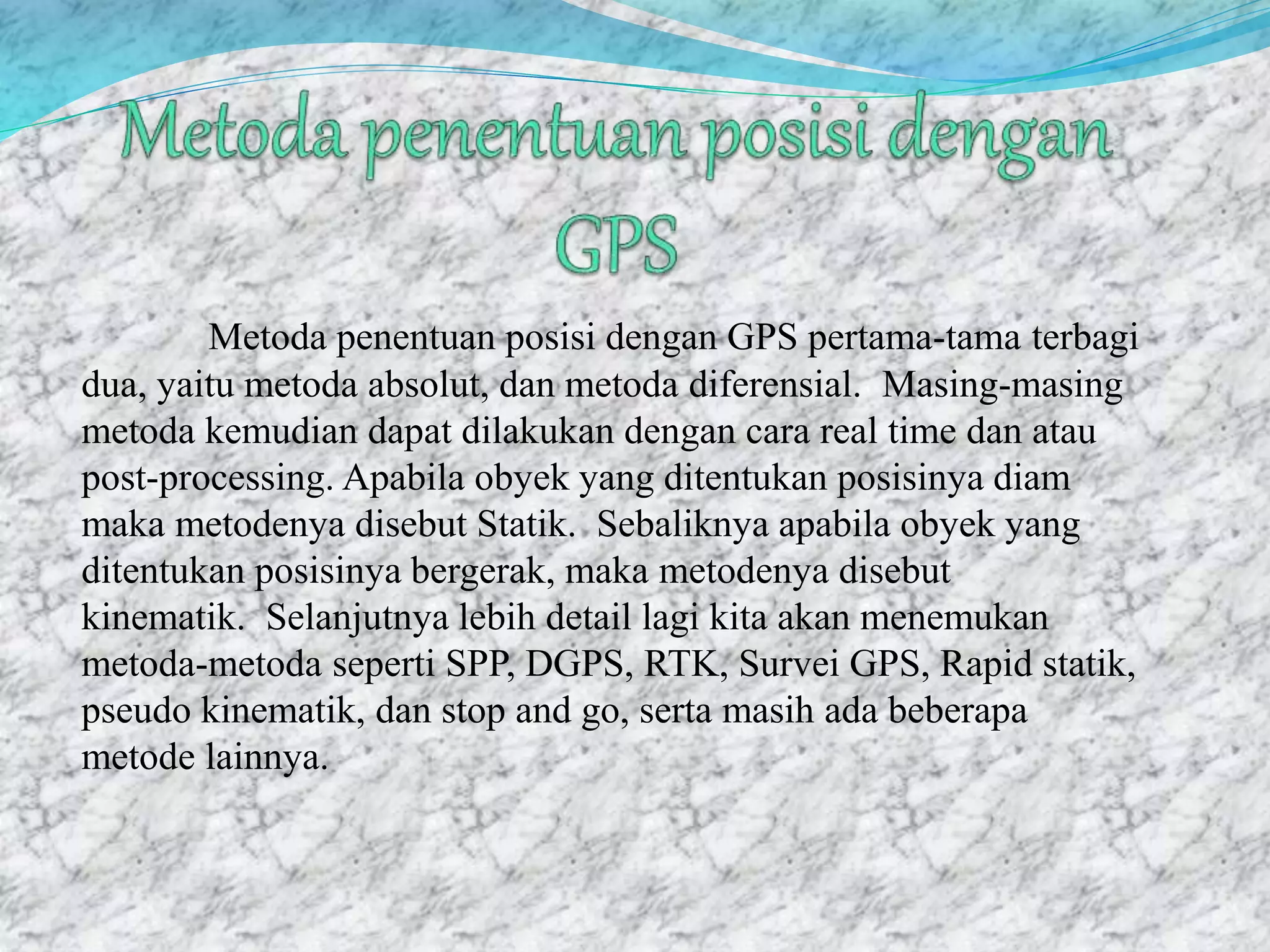 Gps (global Positioning System) | PPTX