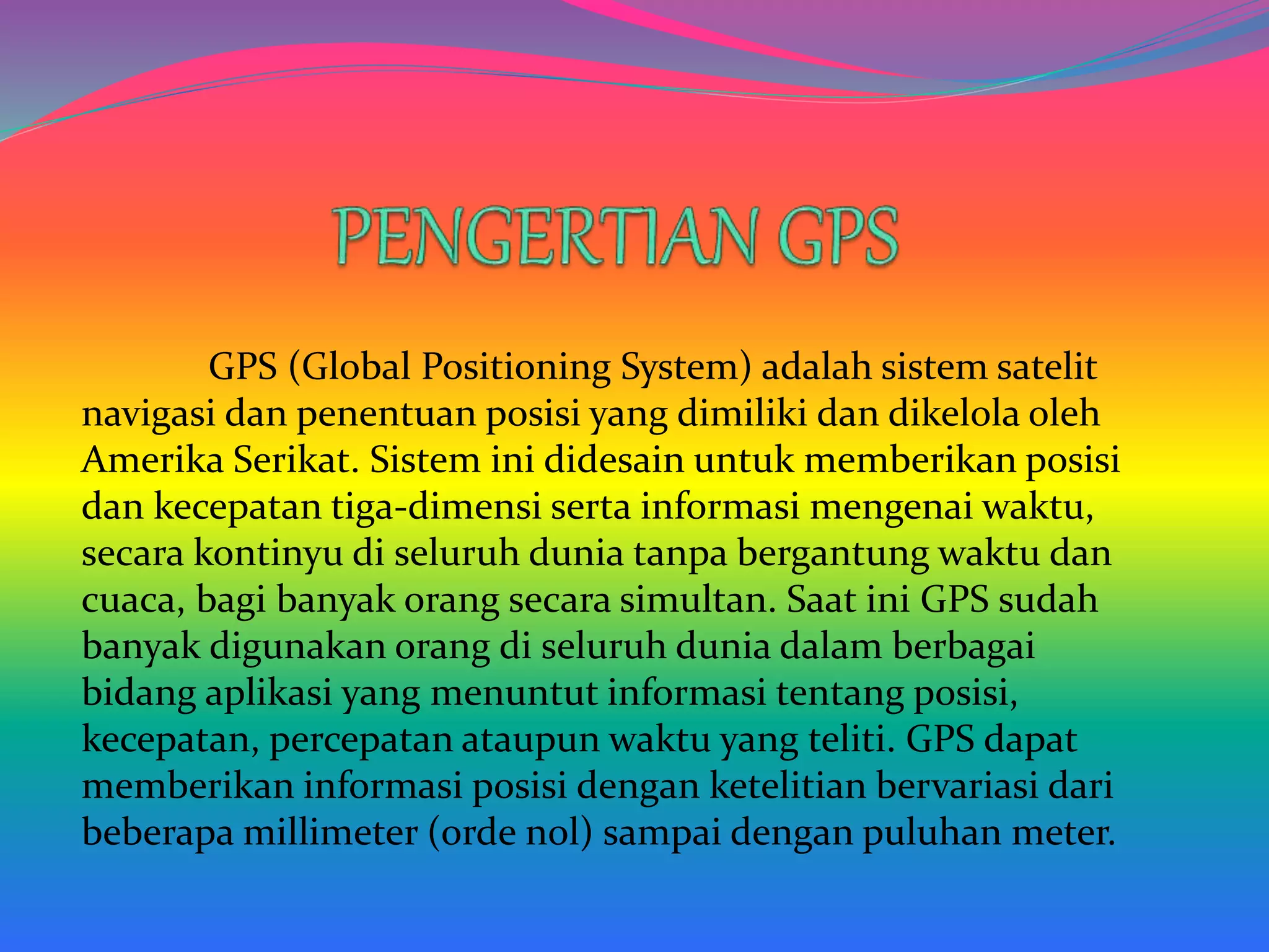 Gps (global Positioning System) | PPTX