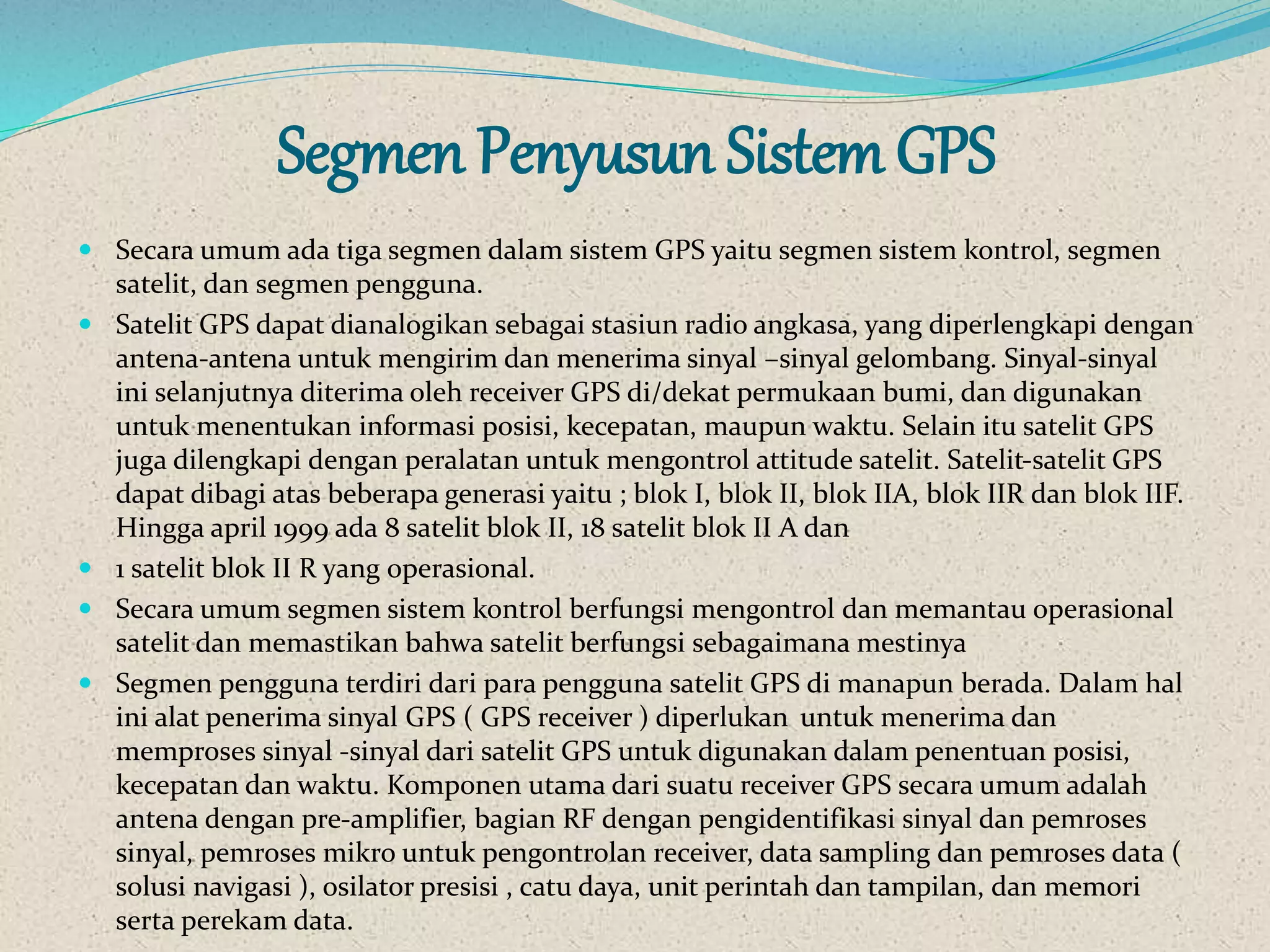 Gps (global Positioning System) | PPTX