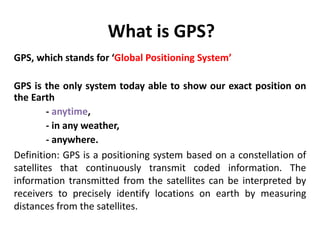 Global Positioning System (GPS) in Helthcare | PPTX
