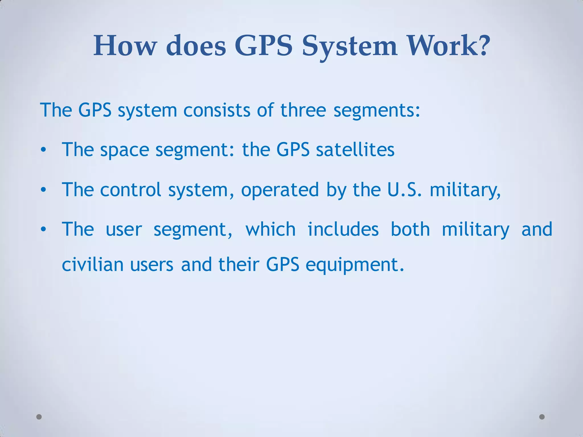 Global Positioning system (Gps) | PPT