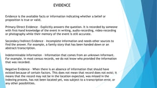 Genealogical Proof Standard | PPTX