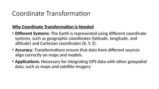 Global Positioning Systems - Segments, GPS measurements, errors ...