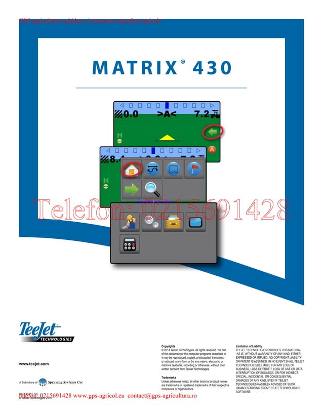 Ghid de utilizare GPS agricol Matrix 430 | PDF