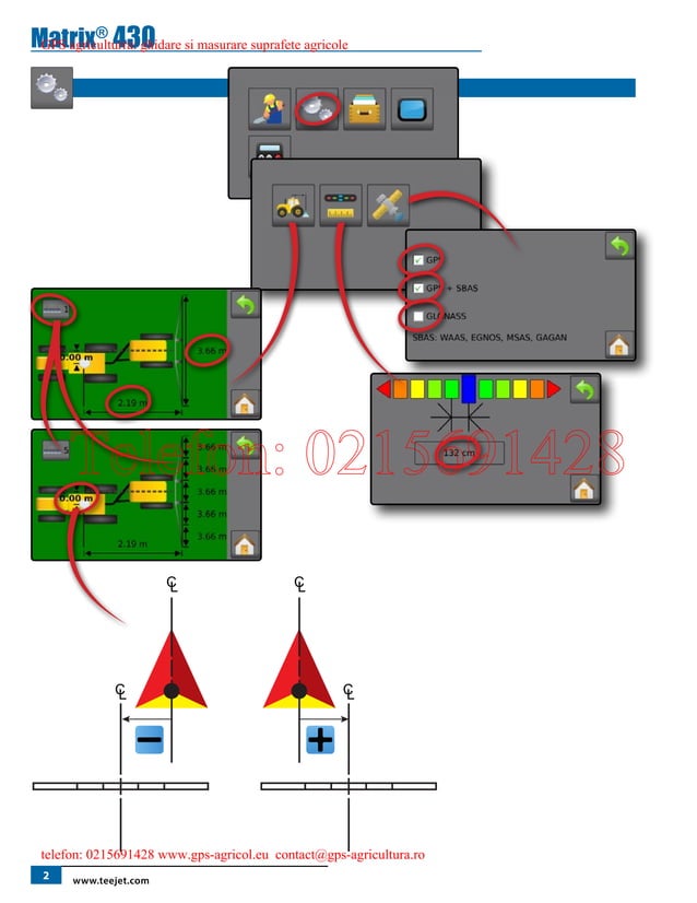 Ghid de utilizare GPS agricol Matrix 430 | PDF