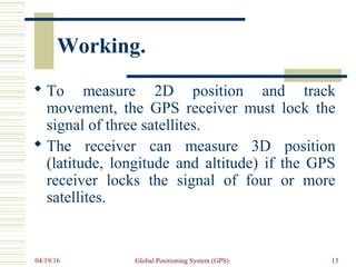 Global Positioning System | PPT | Computer Networking | Computing