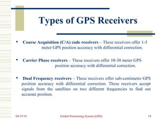 Global Positioning System | PPT | Computer Networking | Computing