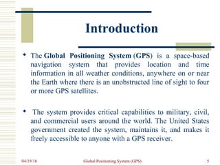 Global Positioning System | PPT