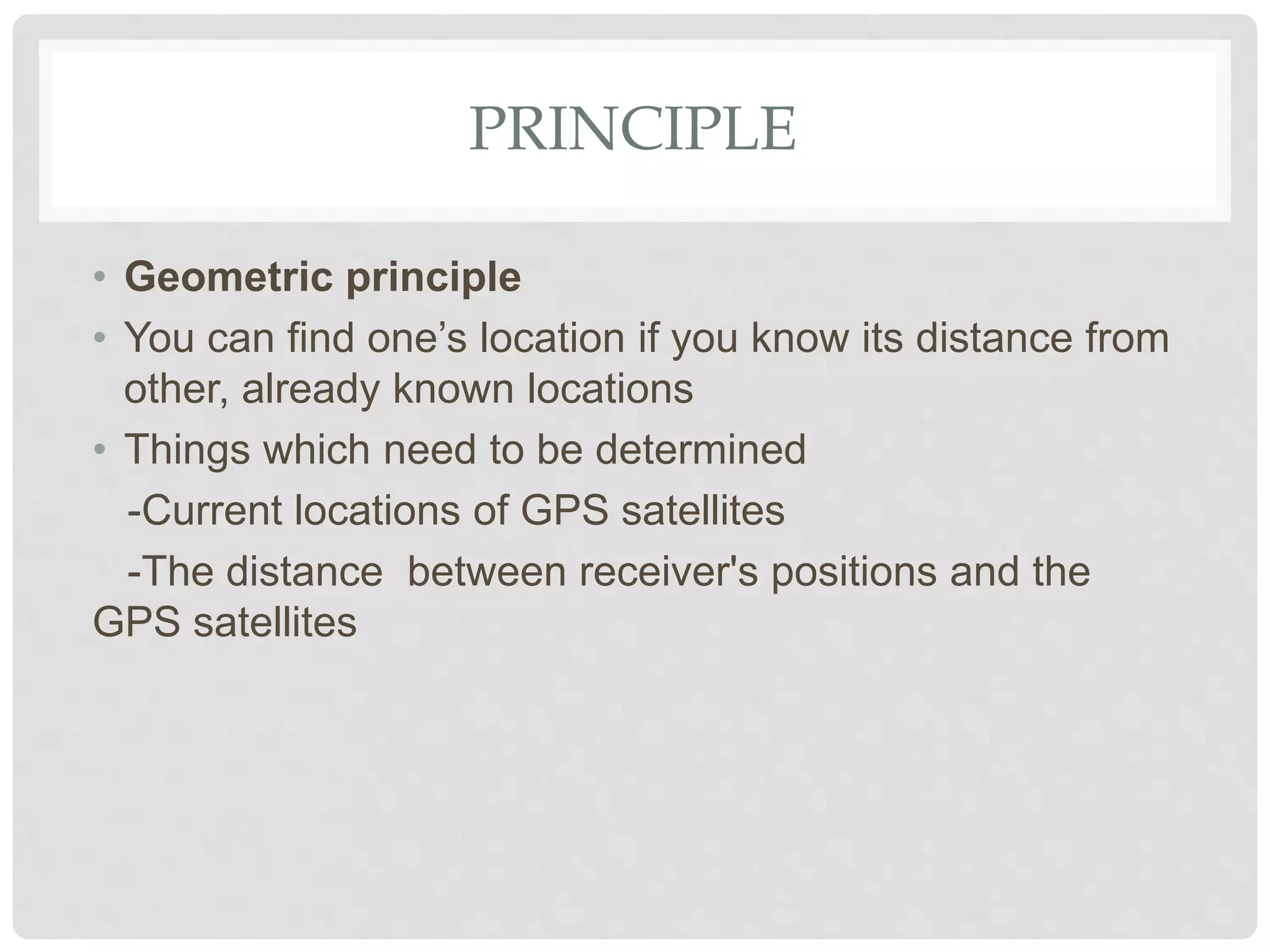 Gps principle and working | PPTX