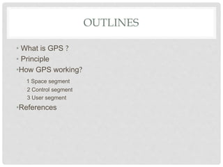 Gps principle and working | PPTX