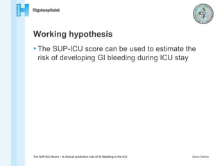 The SUP-ICU score | PPTX