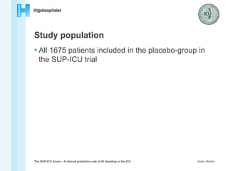 The SUP-ICU score | PPTX