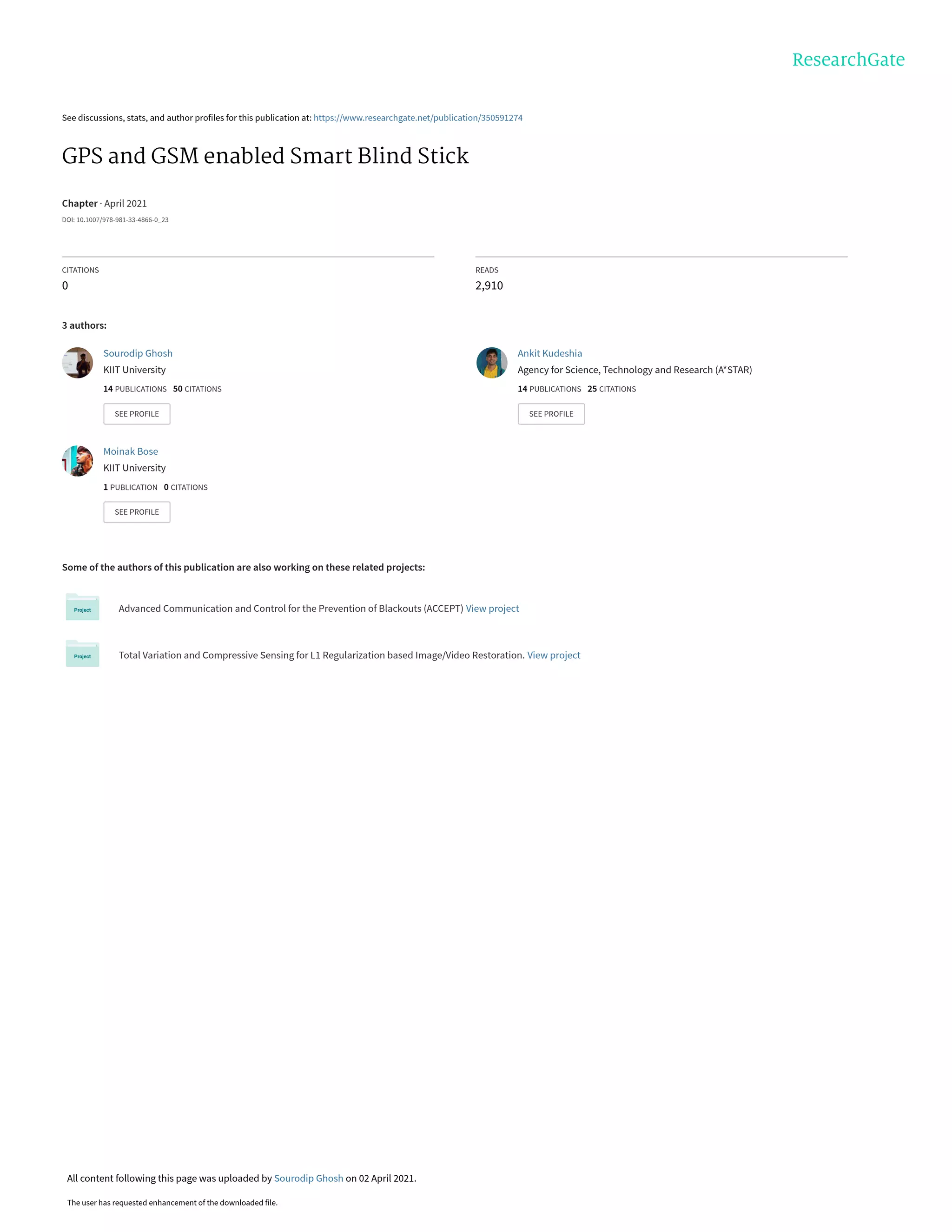 GPS and GSM enabled Smart Blind Stick.pdf