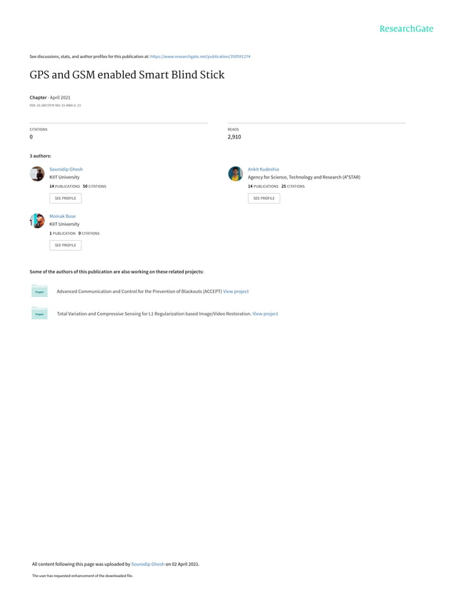 GPS and GSM enabled Smart Blind Stick.pdf
