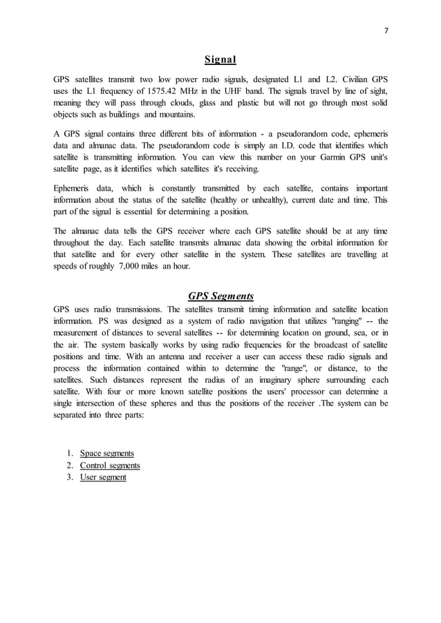 Gps and its application | DOCX