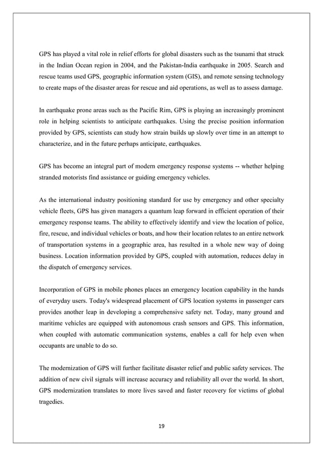 Gps and its use in vehicle movement study in earthquake disaster ...