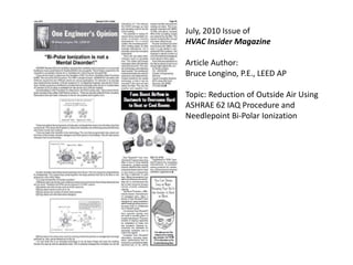 Bi-Polar Ionization System | PPTX