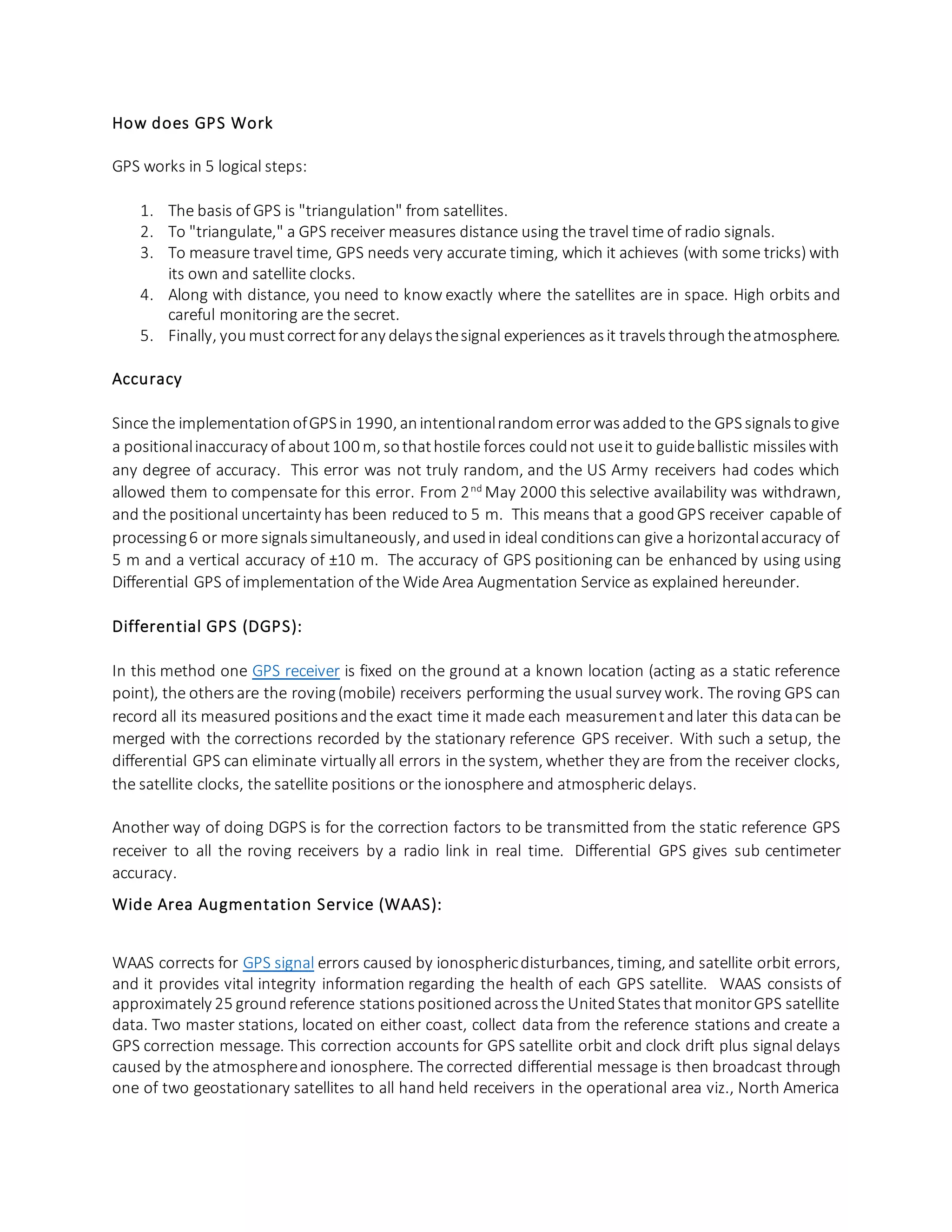 Gps device in the geological field mapping | DOCX