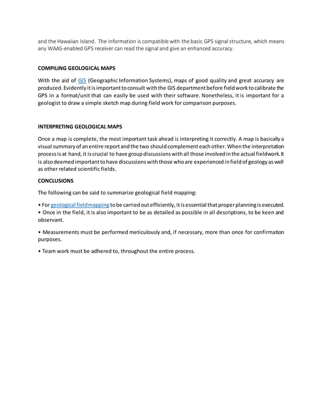 Gps device in the geological field mapping | DOCX | Auto Navigation ...