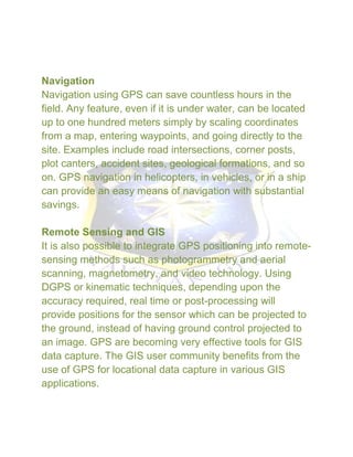 GPS DOCUMENT | DOCX | Auto Navigation Systems | Auto Technology