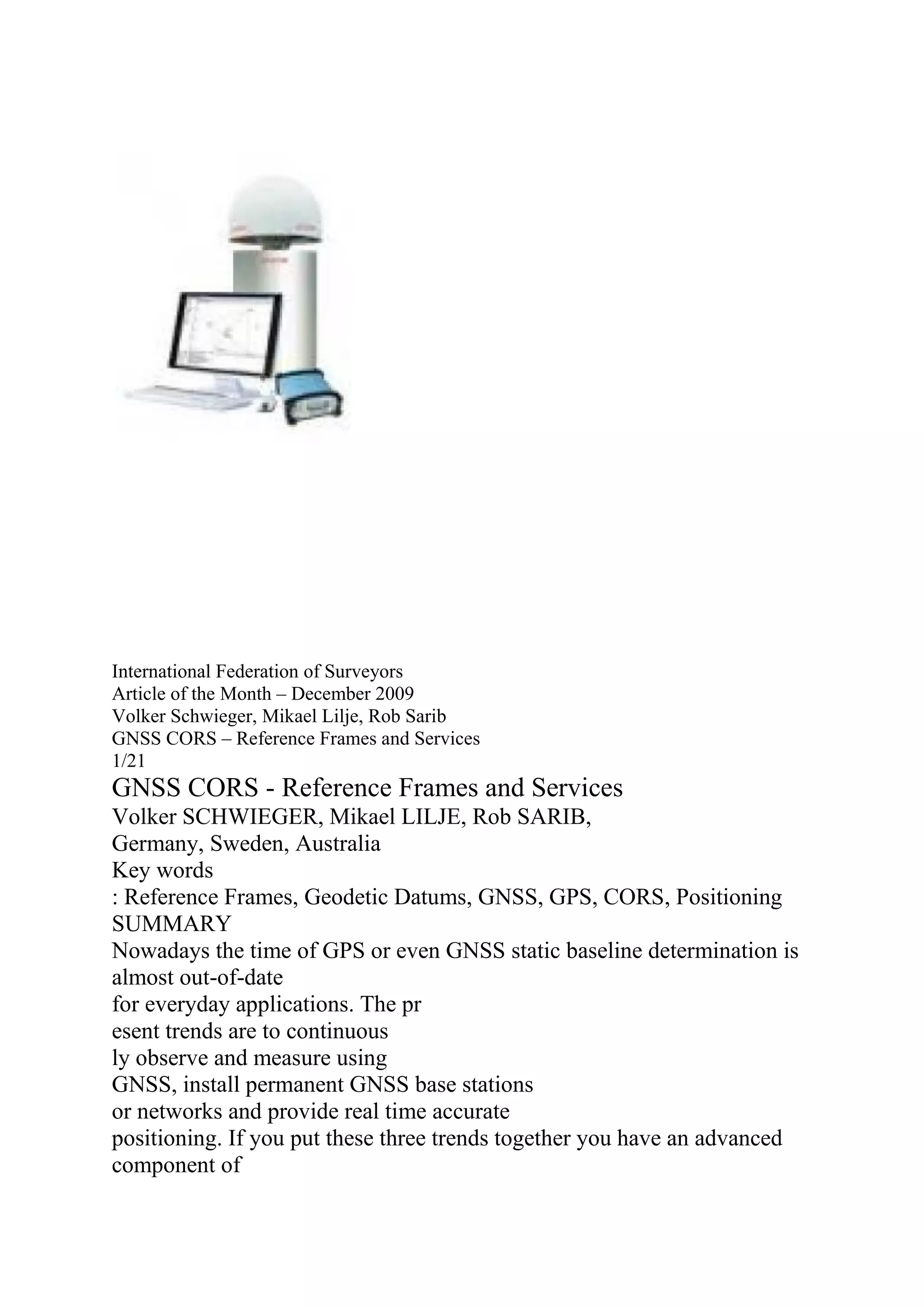 Gps geodetic cors | PDF