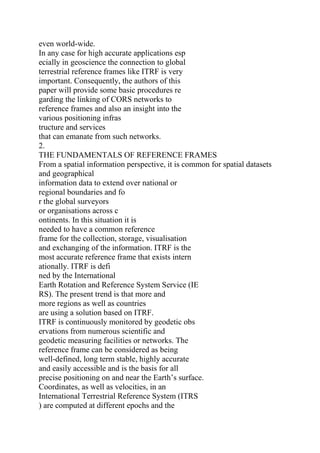 Gps geodetic cors | PDF