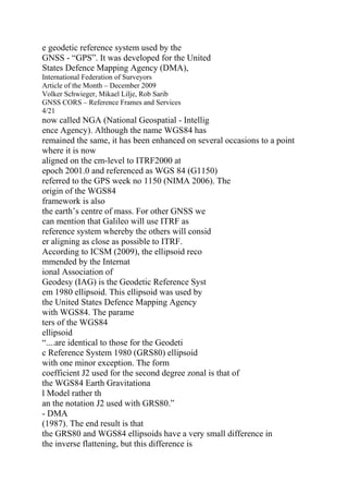 Gps geodetic cors | PDF