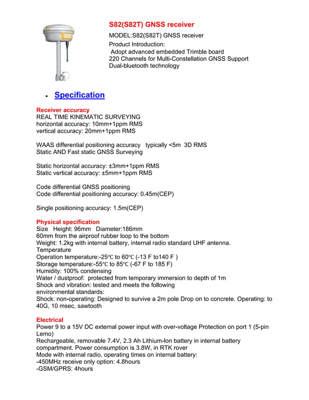 Gps geodetik s82 t | PDF