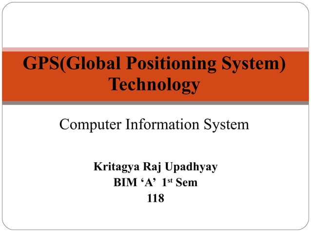 Gps(global positioning system) | PPT
