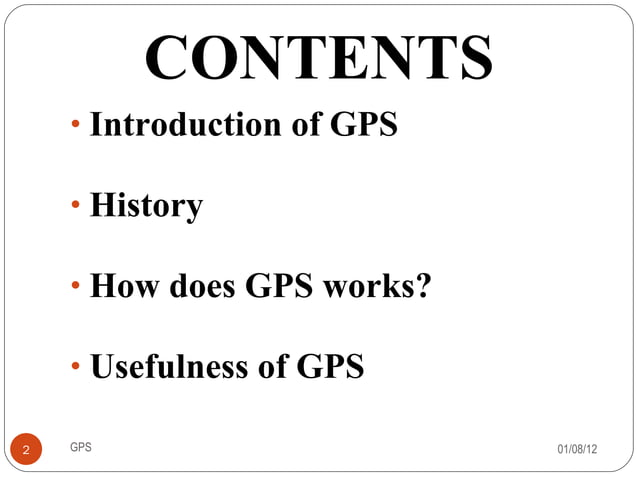 Gps Global Positioning System Ppt