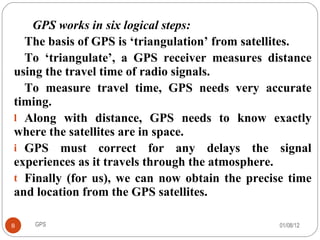 Gps(global positioning system) | PPT