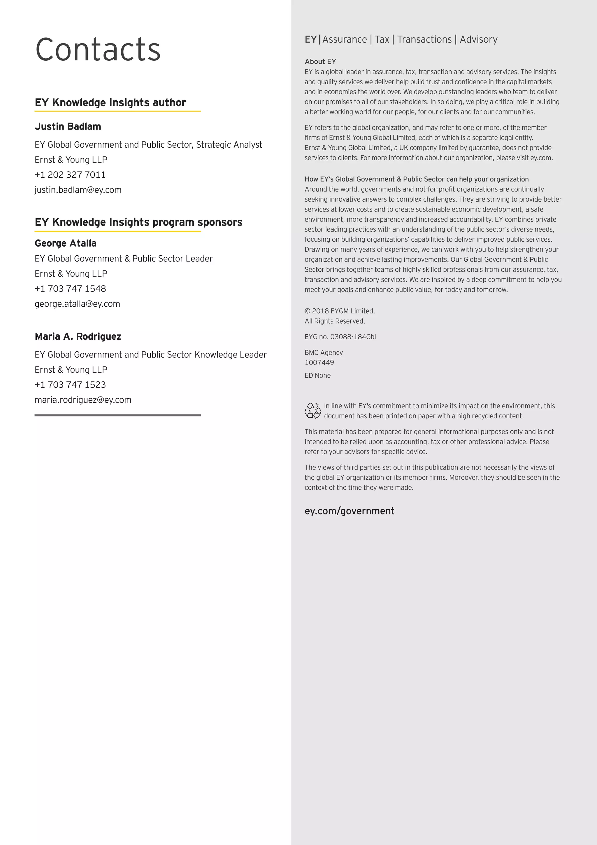 EY Insights -- Legacy to leading: transforming public sector ...