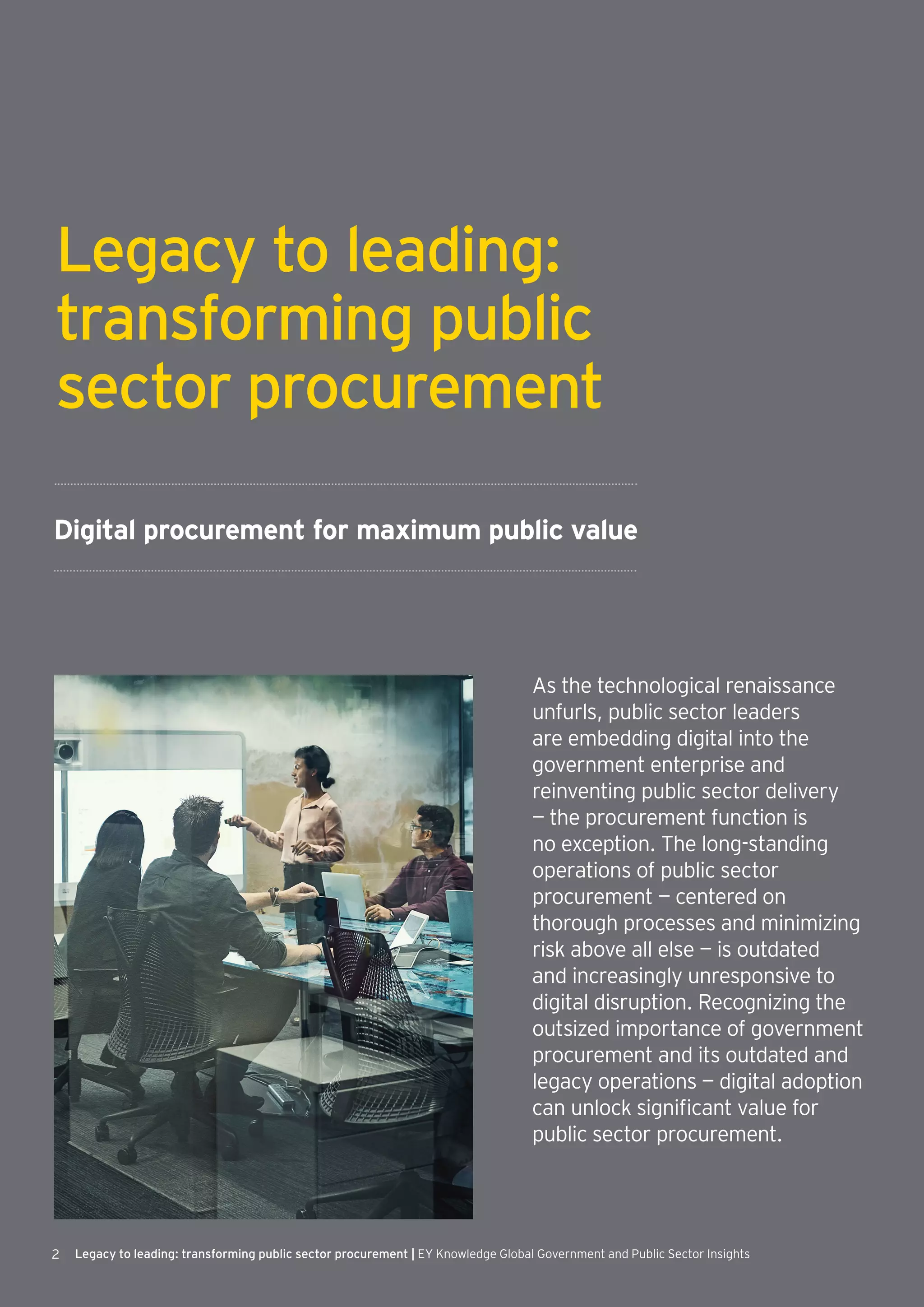 EY Insights -- Legacy to leading: transforming public sector ...