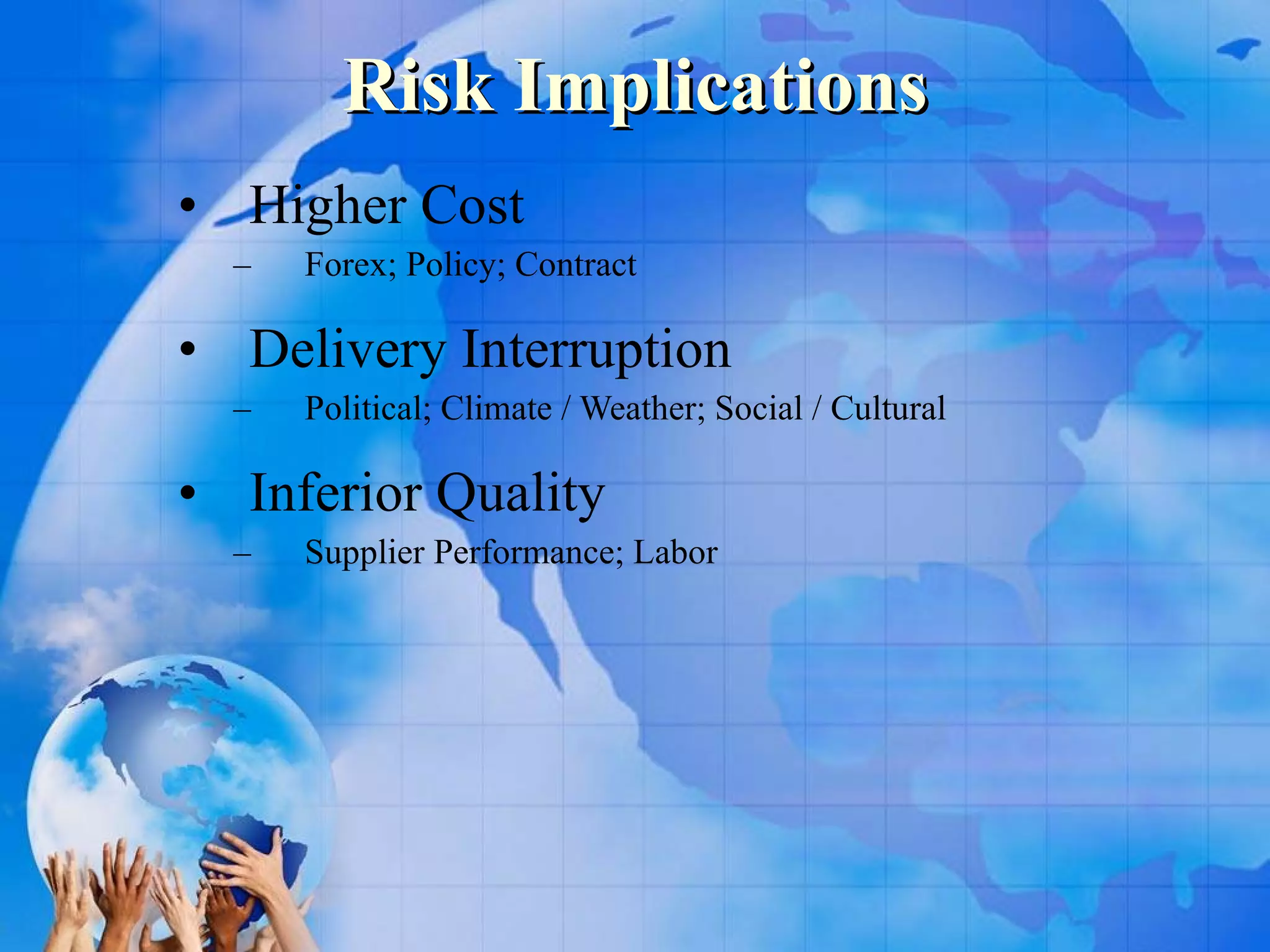 Risk Management in Global Sourcing | PPT