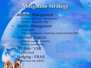 Risk Management in Global Sourcing | PPT