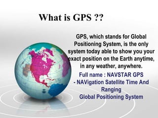 Global positioning system | PPTX